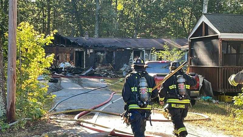 Crews about 10 Maine communities respond to Lyman fire