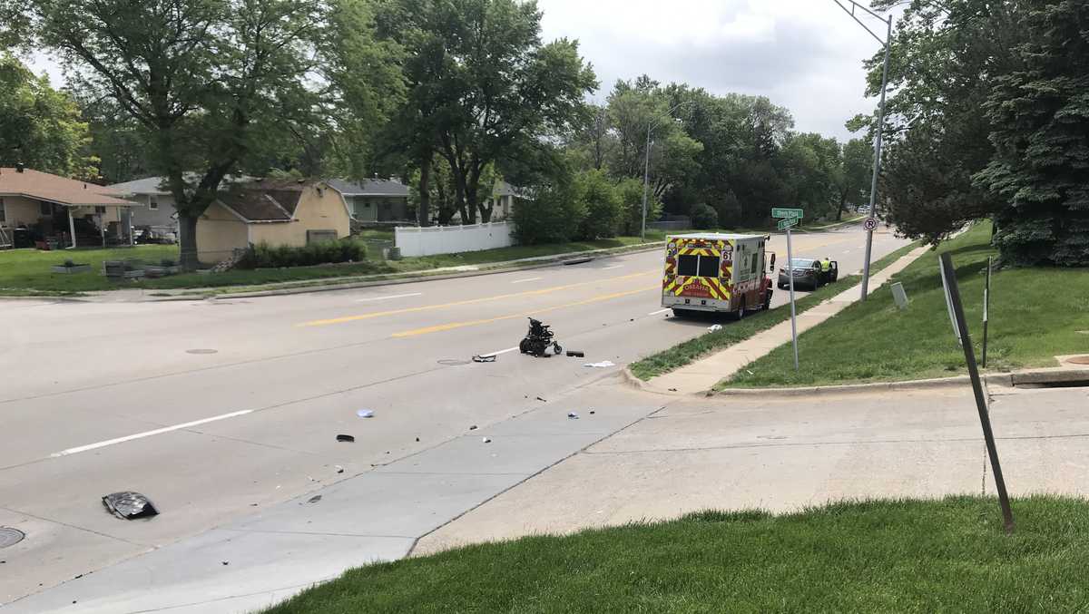 Omaha crash critically injures person in wheelchair