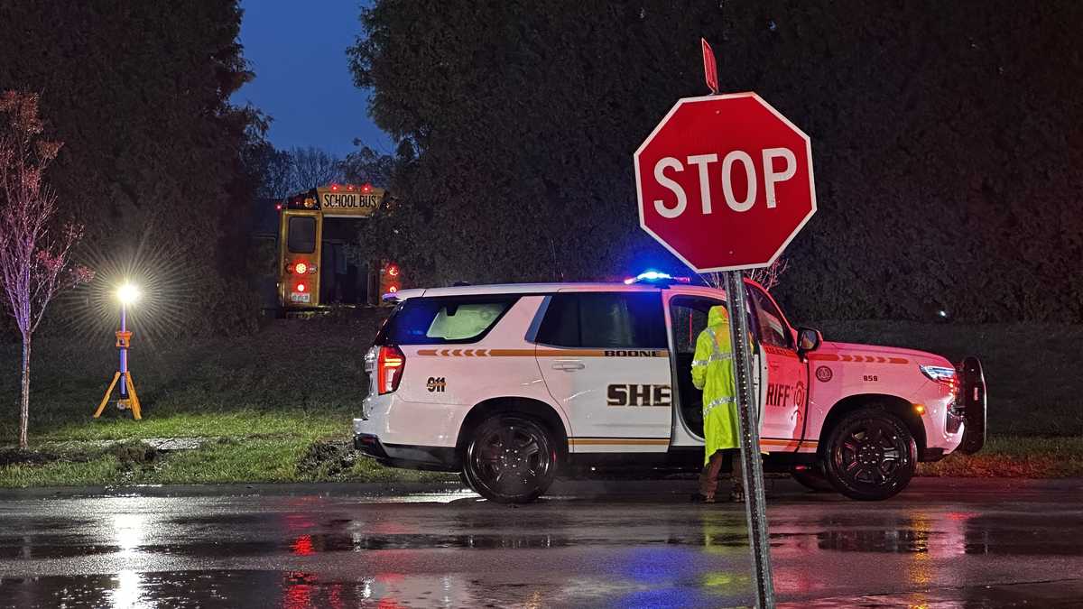 Burlington fire: School bus crashes after driver had medical emergency ...