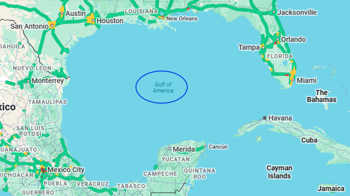 'Gulf of America' officially recognized on Google Maps