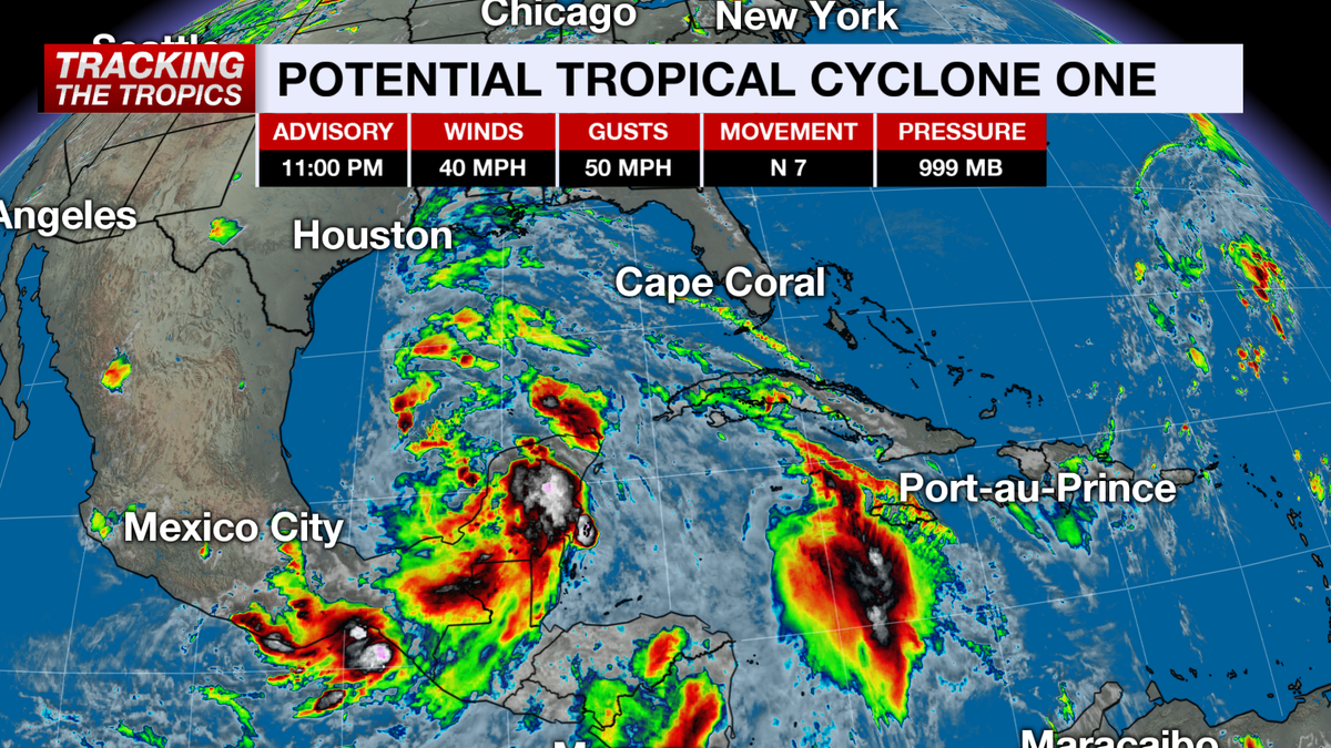 'Potential Tropical Cyclone One' forms in the Gulf of Mexico