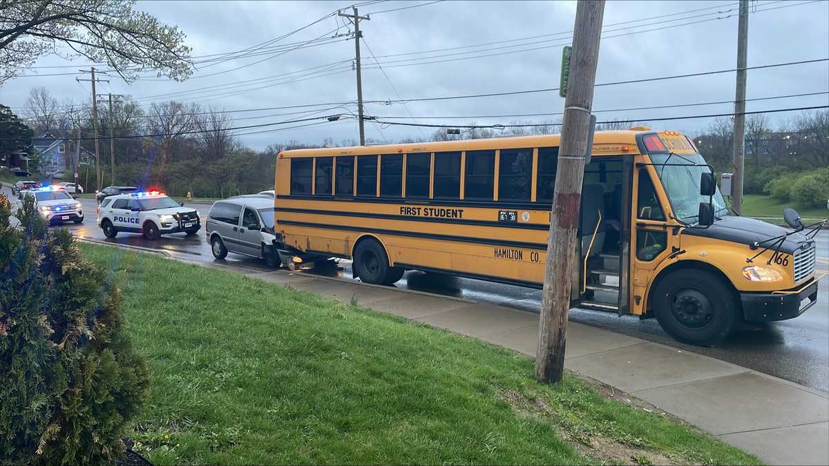 CPS: No injuries reported after a car rear-ends a school bus in Mount Airy