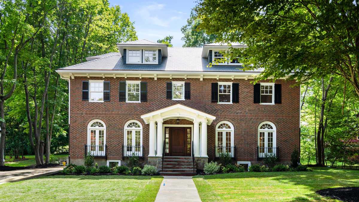 Renovated stately brick colonial on market for $4.98M