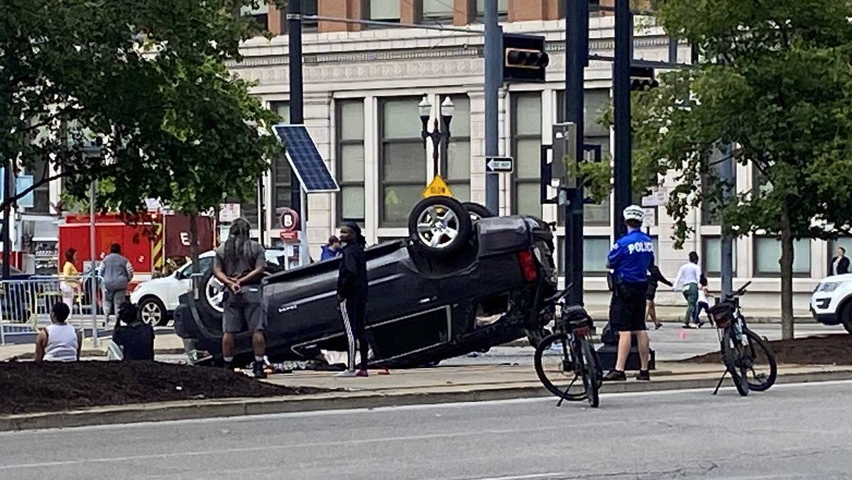 Driver Ran Red Light Before Rollover Crash In Over The Rhine Police Say