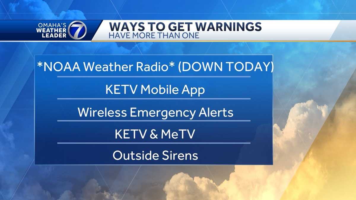 NOAA weather radios not available Monday