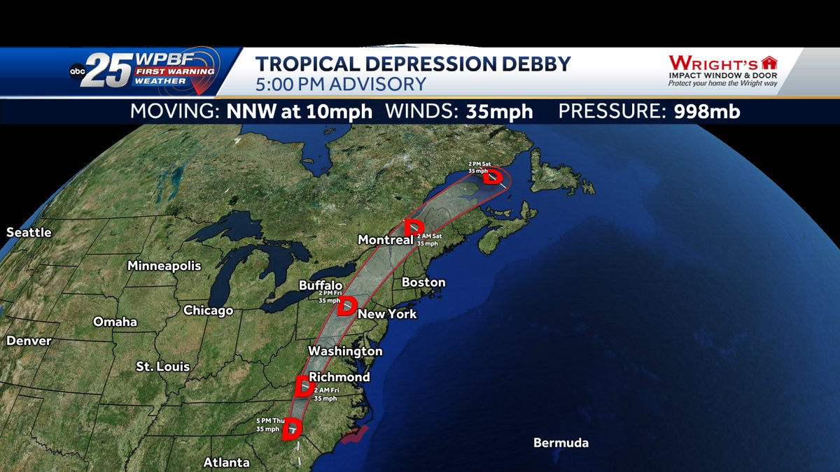 Tracking Debby