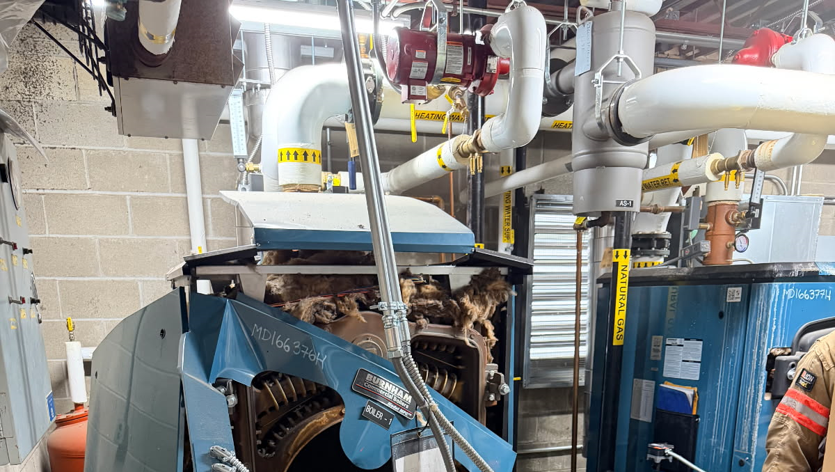 Boiler explodes at Baltimore County police precinct