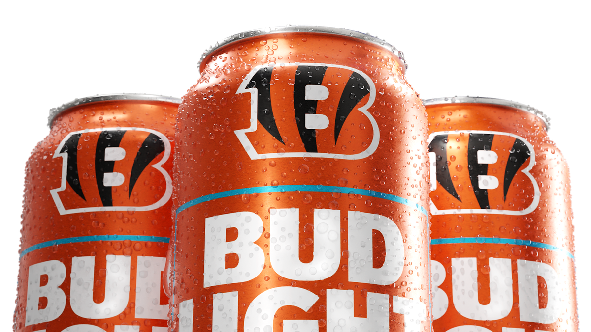 Bud Light unveils new Bengals team cans for limited time