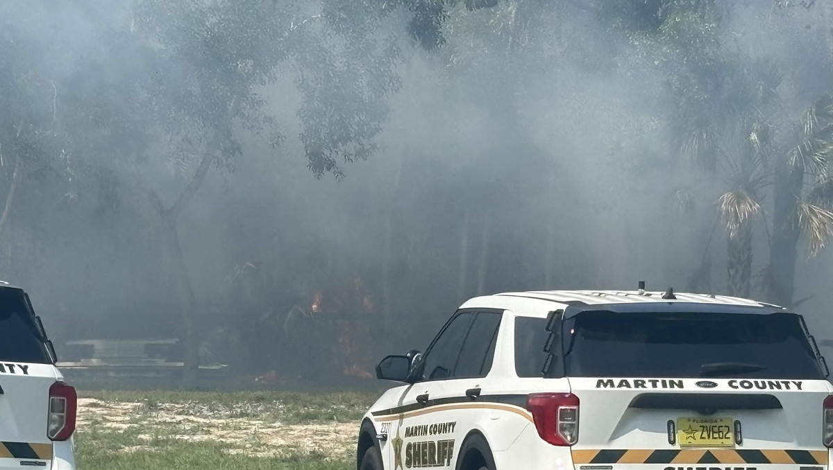 First responders attack brush fire in Martin County