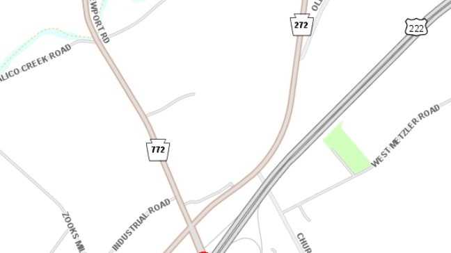 Route 222 lane shuts down for emergency repairs in Lancaster County, Pa.