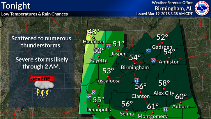 National Weather Service severe weather graphics