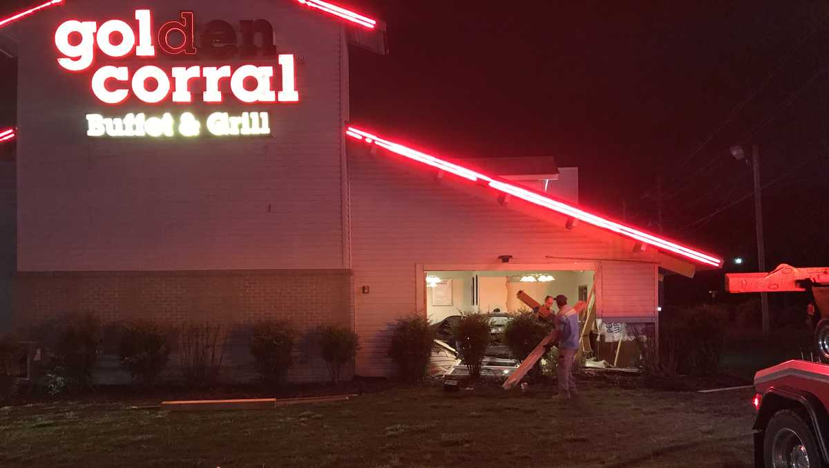 Police arrest driver of car that crashed in to Golden Corral