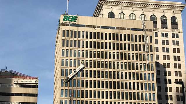 Baltimore explosion: Crews secure BGE building, scaffolding ahead of storm