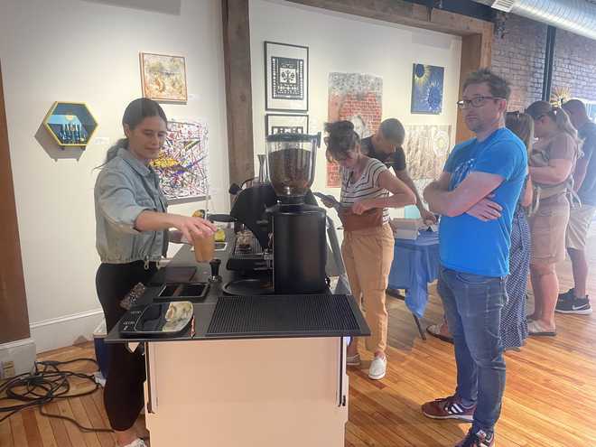 Lewiston, Maine gallery hosts pop-up Ukrainian coffee shop