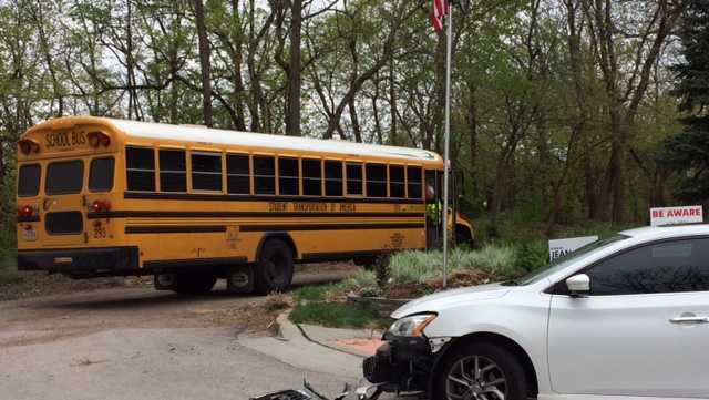 School bus hits car Thursday morning