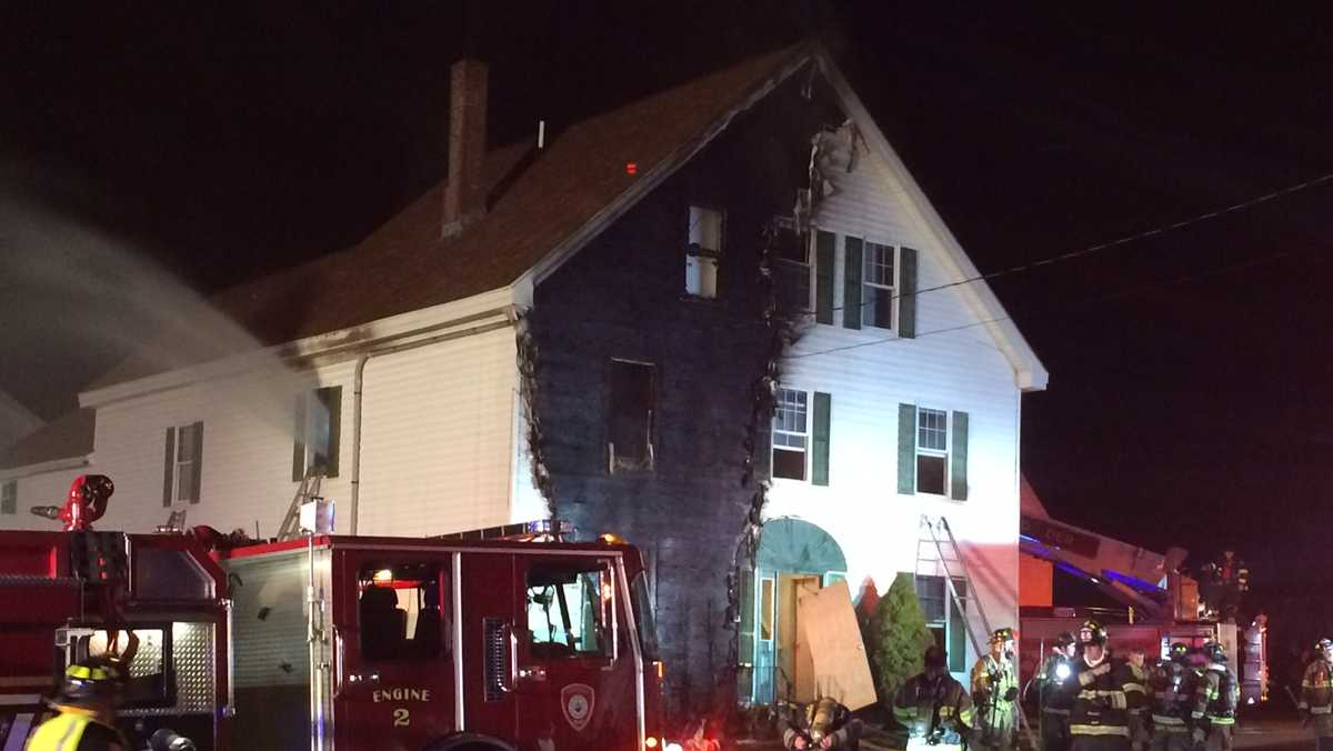 Two rescued from burning apartment building in Westbrook