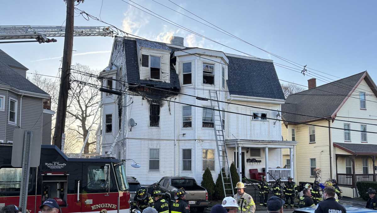 2 injured in fire at triple-decker home in Malden, Massachusetts