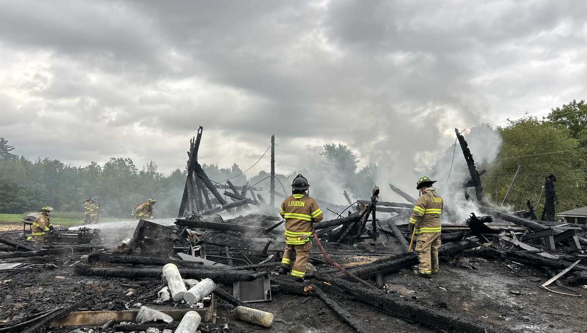 18 crews battle barn fire in Barnstead; Structure a total loss ...