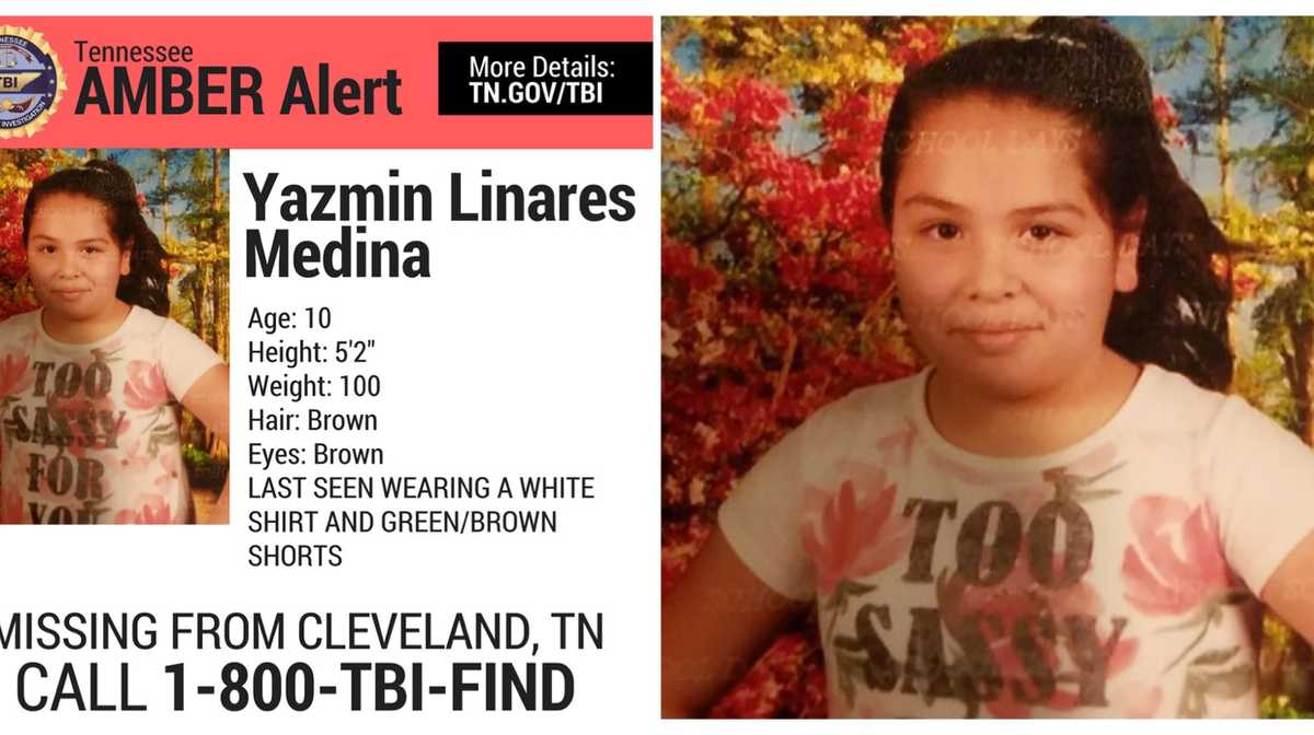 Amber Alert Update: 10-year-old Tennessee girl found safe near search area
