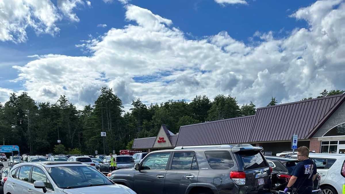 Woman pinned between vehicles in Yarmouth parking lot crash