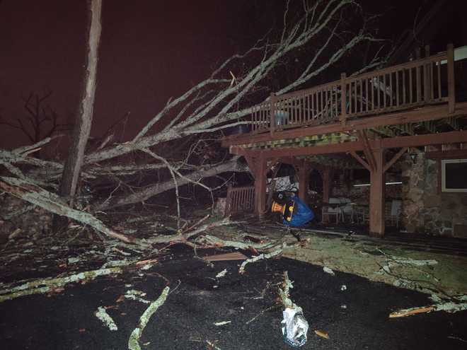 Storm damage and hail across Northwest Arkansas and the River Valley