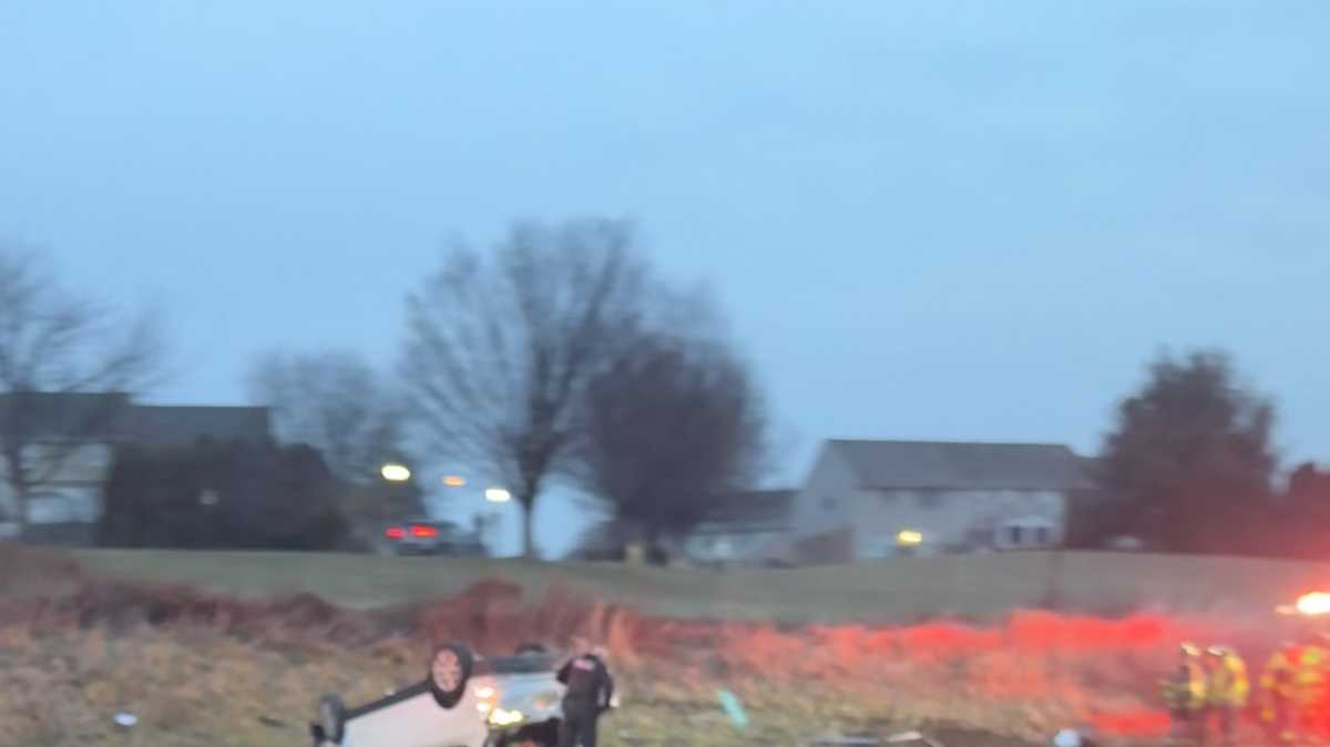 Vehicle overturns, injures one person on Route 30 in Lancaster County, Pa.