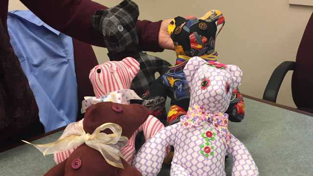 'Memory Bears' made from the clothing of dead loved ones