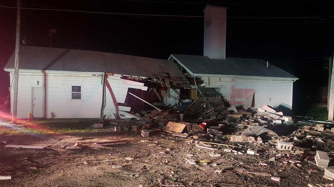 Semi crashes 'completely through' two Indiana buildings