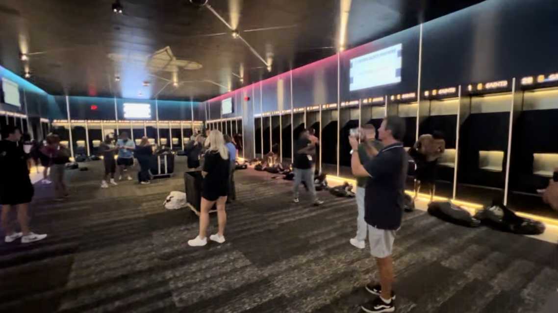 Saints locker room Caesars Superdome renovation