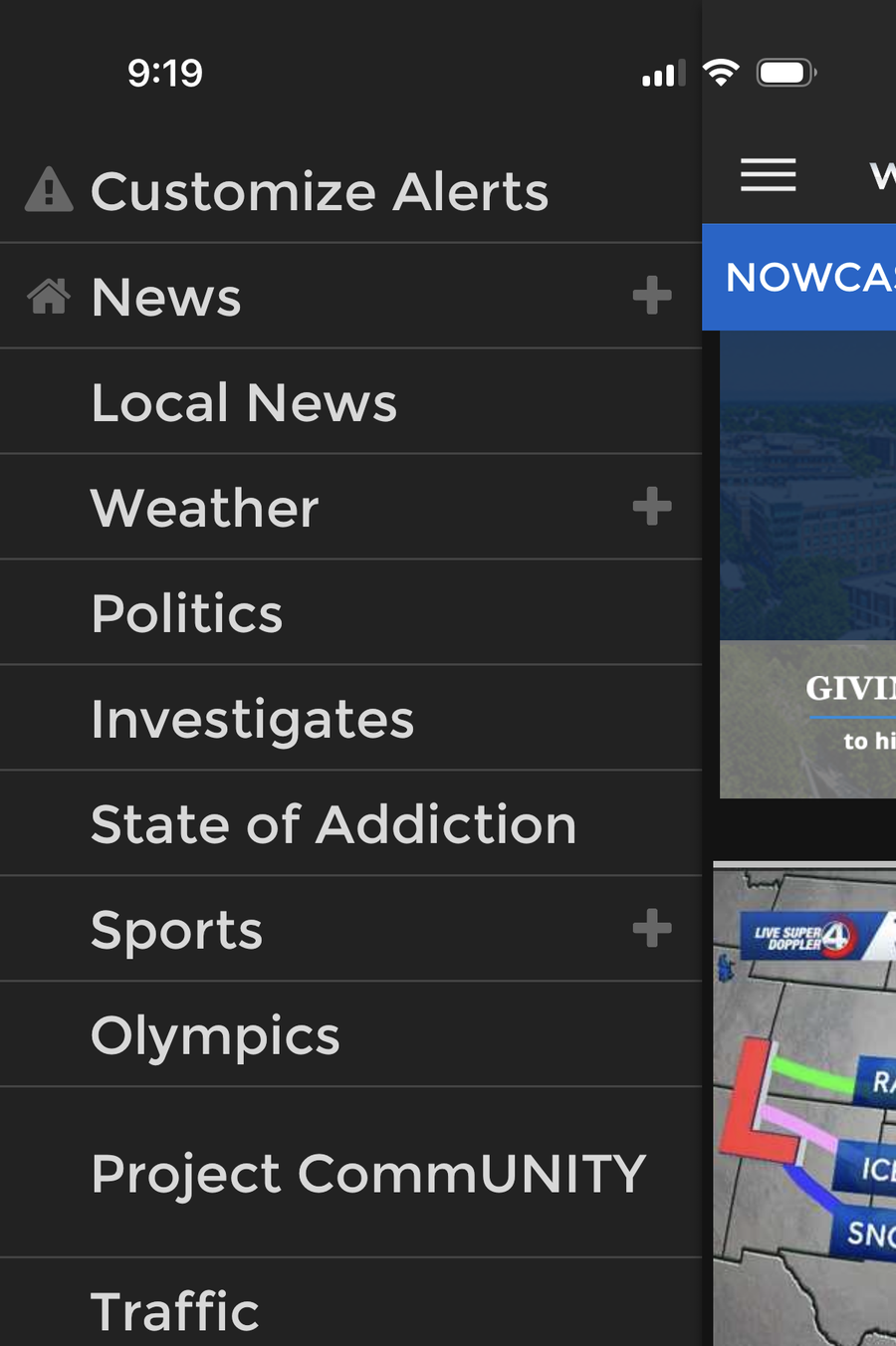 Winter weather alerts from WYFF News 4
