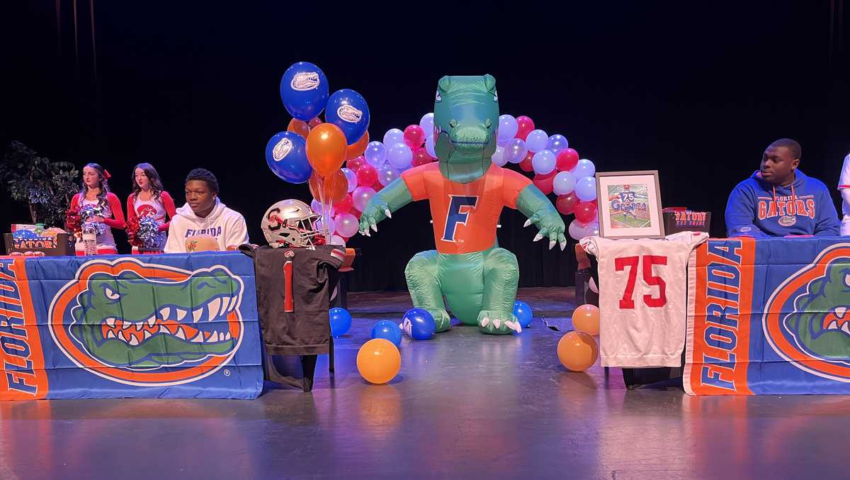 Local high school football players sign national letters of intent