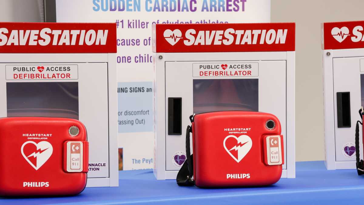 Harrisburg University receives donation of life-saving AEDs