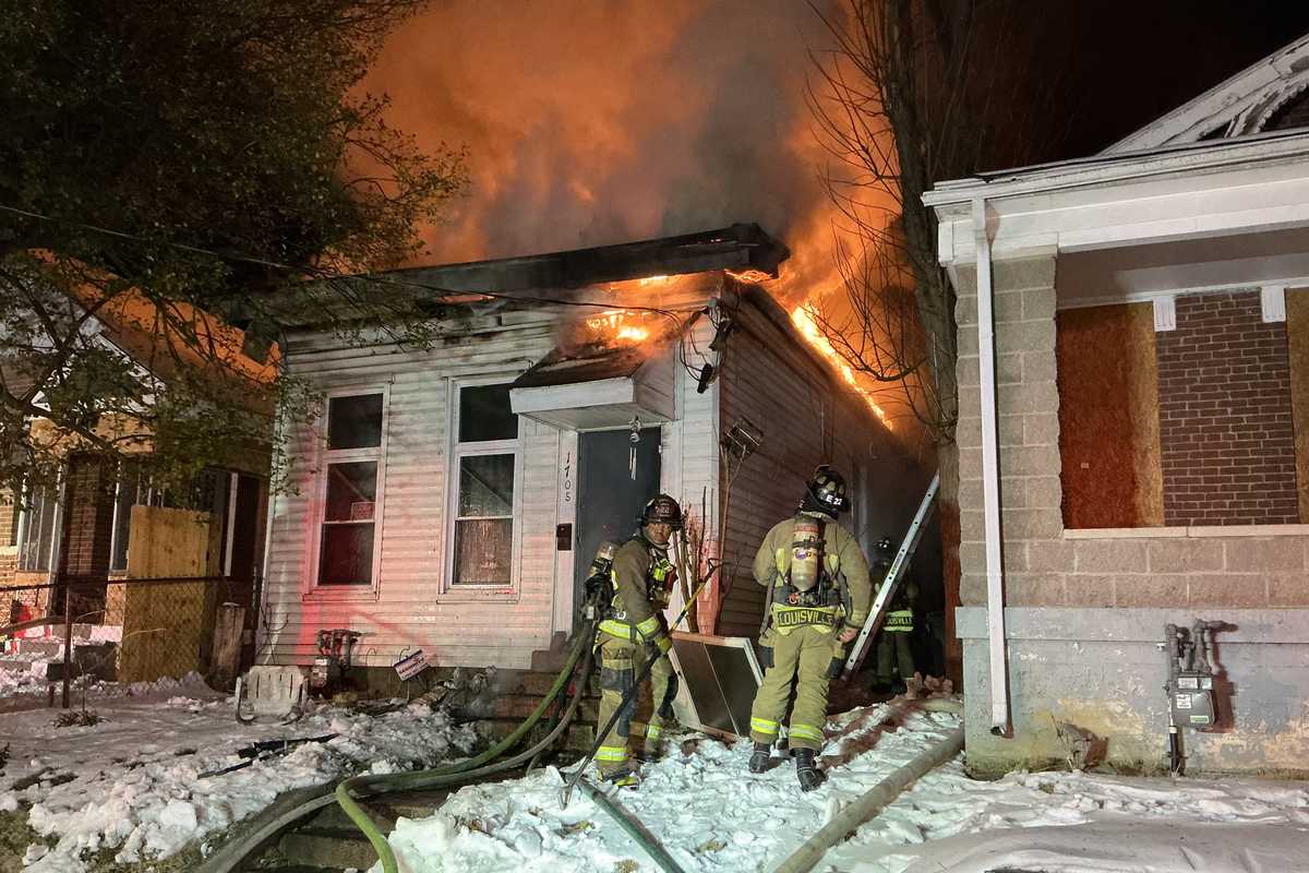 Crews battle intense house fire in Louisville’s California neighborhood