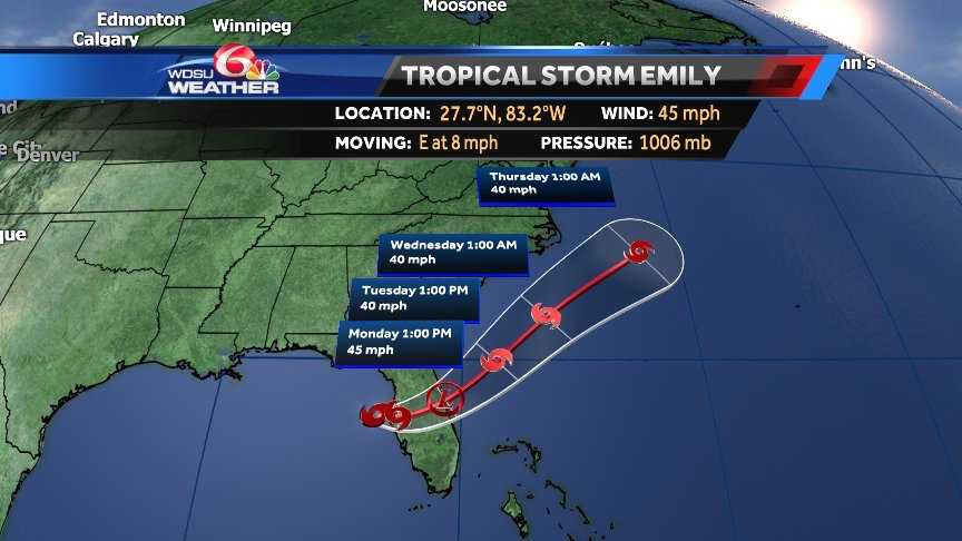 Tropical Storm Emily forms in Gulf of Mexico