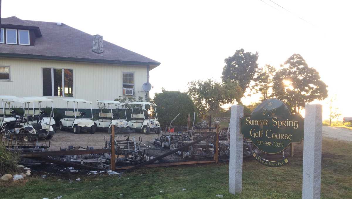 Photos: Nearly 20 golf carts set on fire