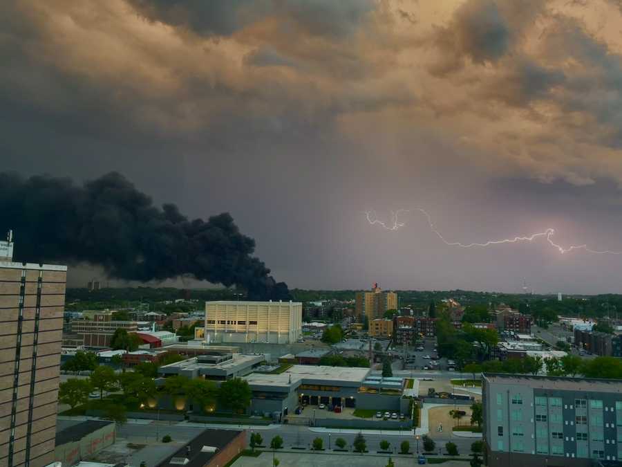 PHOTOS: 3-alarm chemical fire as captured by viewers across Omaha