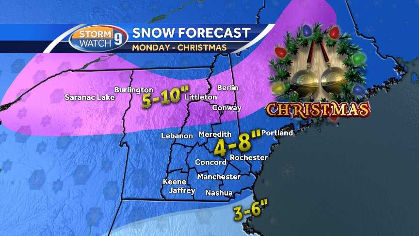 Another round of snow expected on Christmas Day