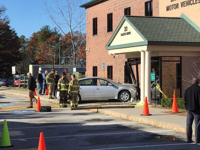 Part of Concord DMV evacuated after car crashes into entrance