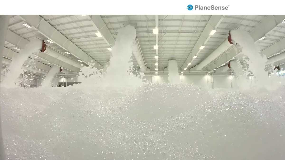 PlaneSense performs fire suppression foam test in Portsmouth hangar
