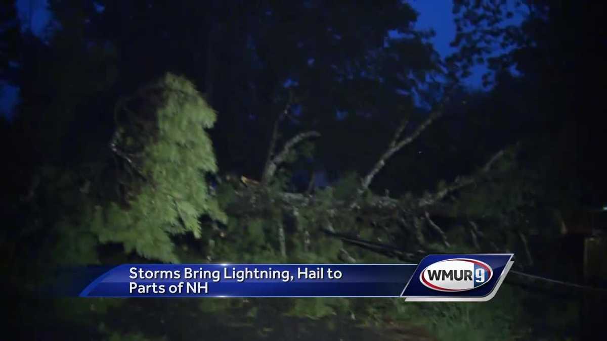 Storms bring lightning, hail to parts of NH