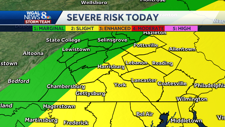Impact Day: Severe storms possible Impact Day: Severe storms possible