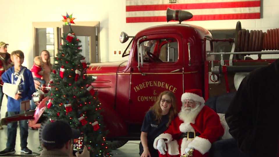 Santa Claus gets a helping hand from Independence Fire crews to help ...