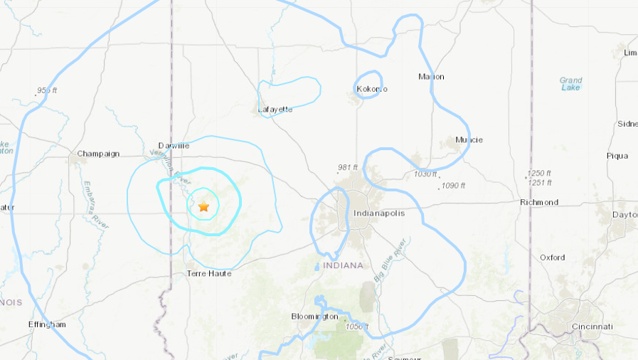 USGS: Small earthquake rattles Indiana, adjacent states
