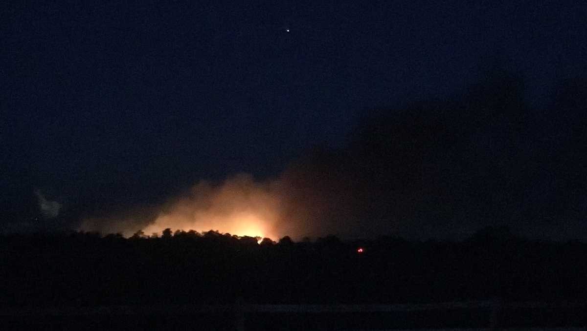 Crews working 50 acre brush fire in Martin County