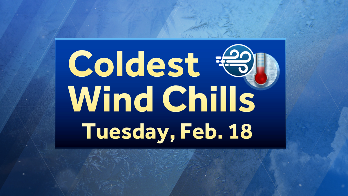 Tuesday's coldest wind chills: List of coldest spots in Iowa