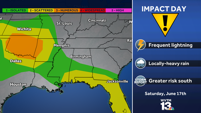 More strong storms likely across Alabama through the weekend