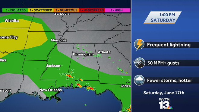 More strong storms likely across Alabama through the weekend
