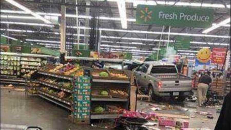 3 dead, 2 injured when pickup slams into Wal-Mart