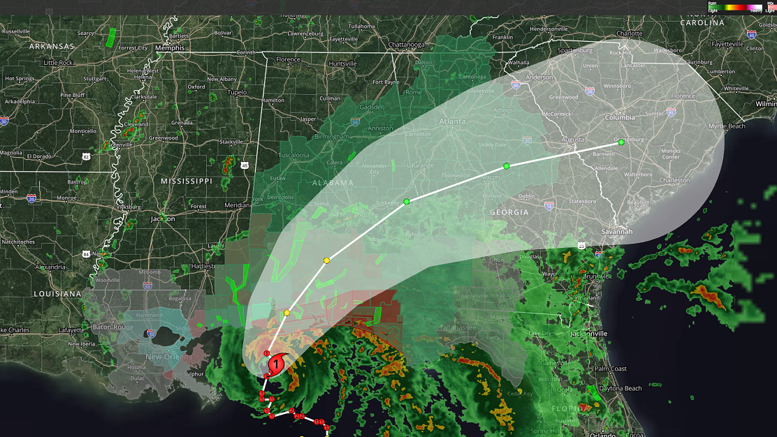 Tracking Sally: Interactive storm radar, latest cone and resources