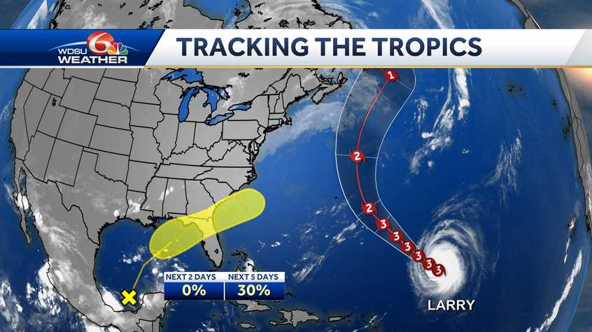 Invest 91L expected to pass south of Louisiana with landfall in Florida